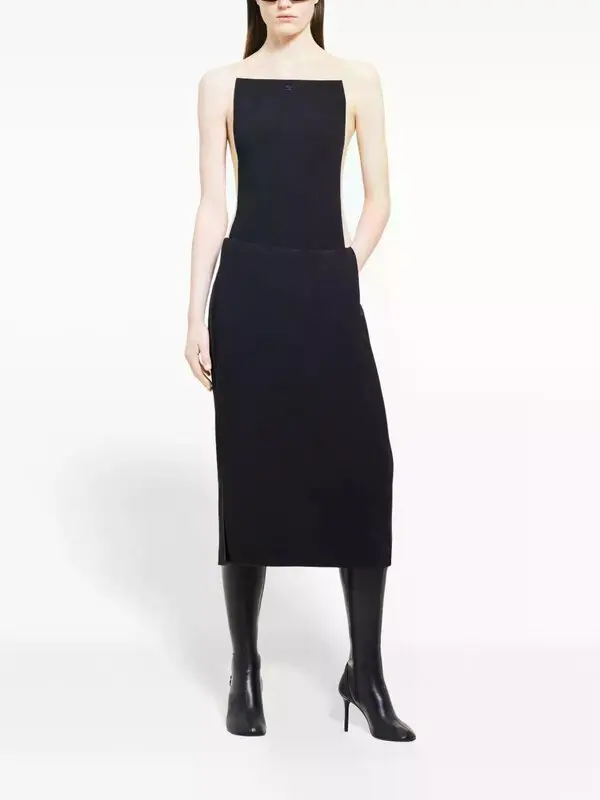 COURREGES Illusion Draped Midi Skirt