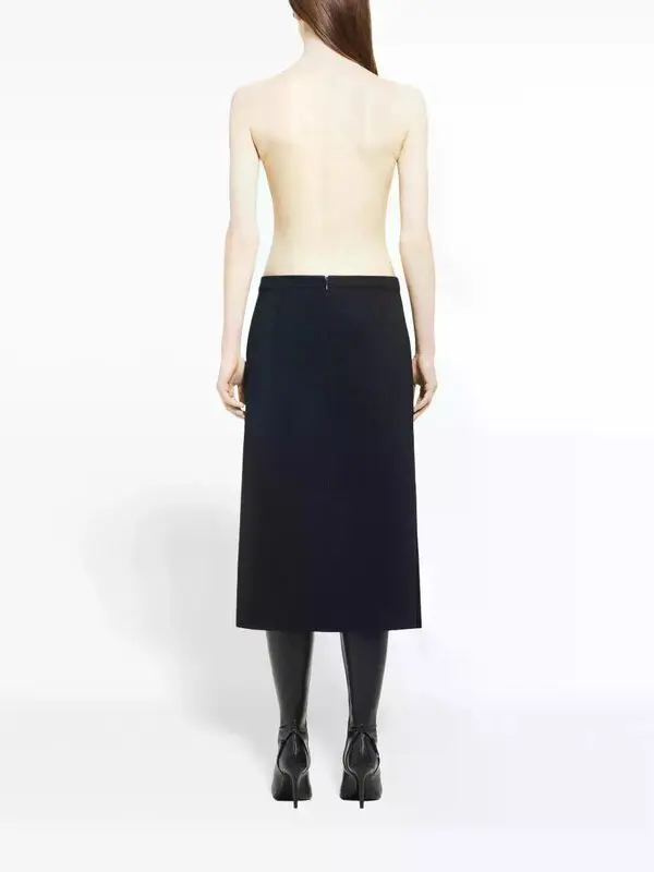 COURREGES Illusion Draped Midi Skirt