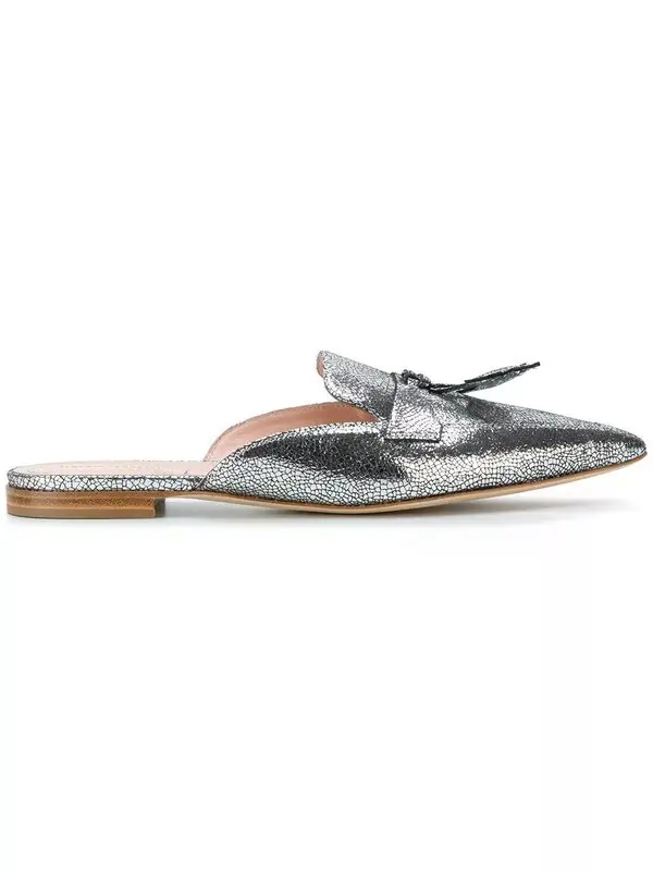 Alberta Ferretti Mia Mules - Metallic