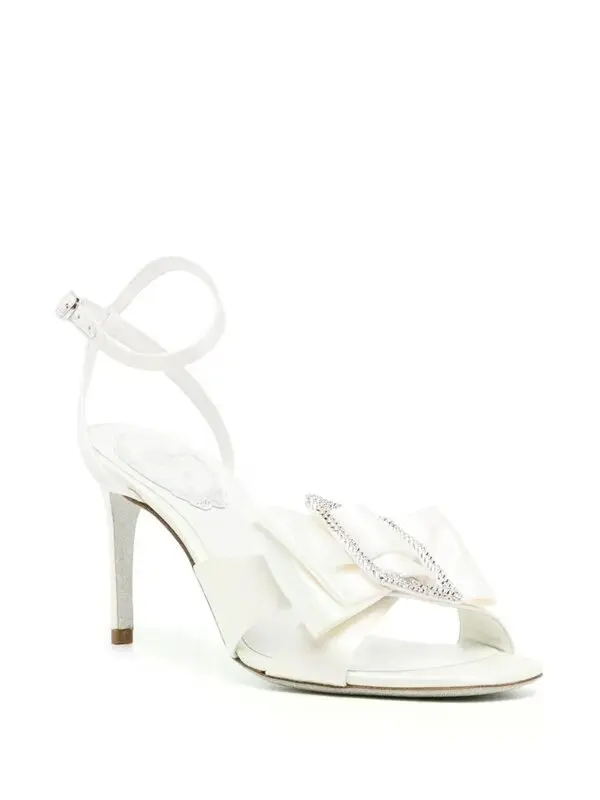 Rene Caovilla 80mm Bow-detail Leather Sandals