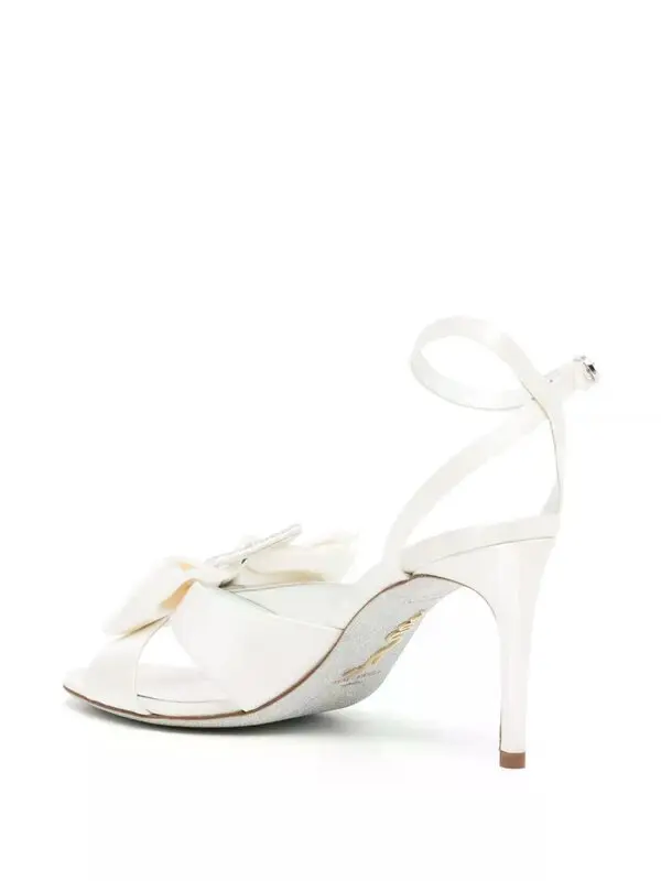 Rene Caovilla 80mm Bow-detail Leather Sandals
