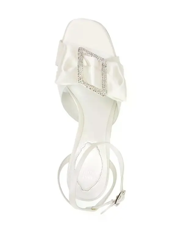 Rene Caovilla 80mm Bow-detail Leather Sandals