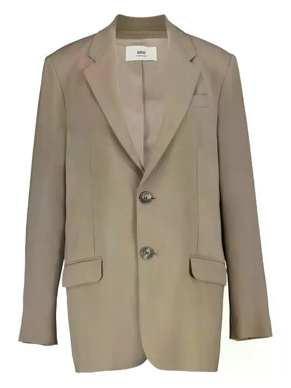 AMI Paris Single-breasted Twill Blazer