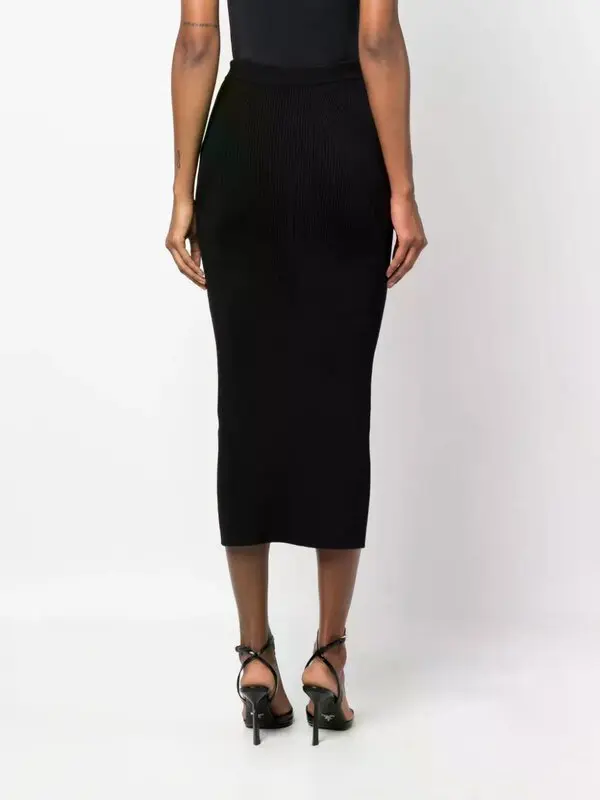Alexander McQueen Ribbed-knit Pencil Skirt