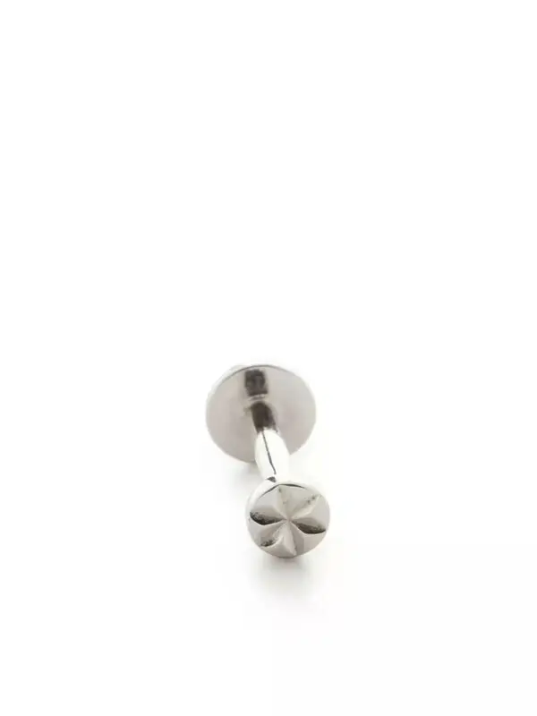 Monica Vinader 14kt White Gold Siren Star Single Earring - Silver