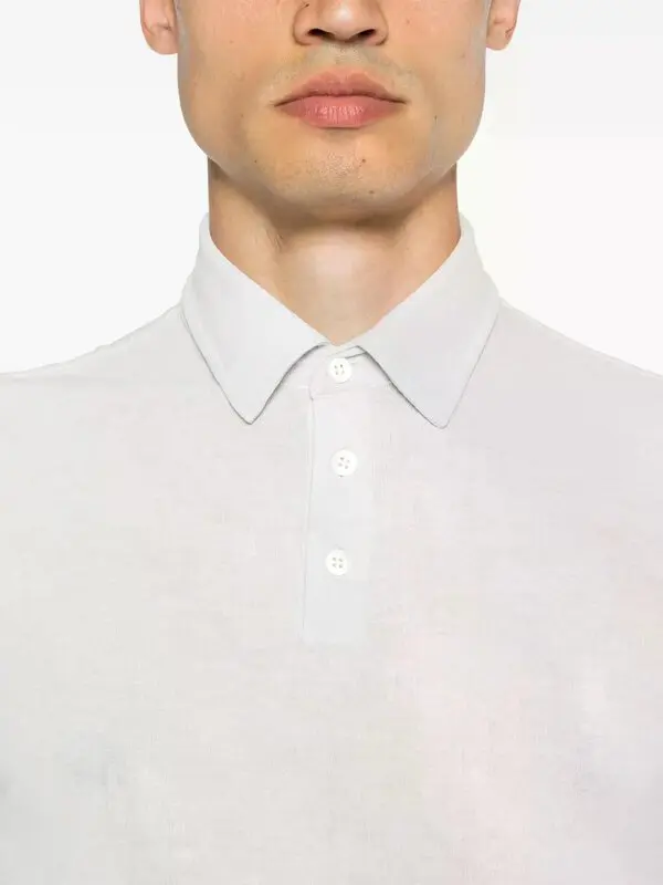 ZANONE Long-sleeve Cotton Polo Shirt