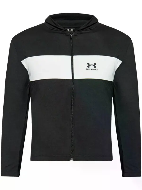 Balenciaga Logo-embroidered Hoodie - Black