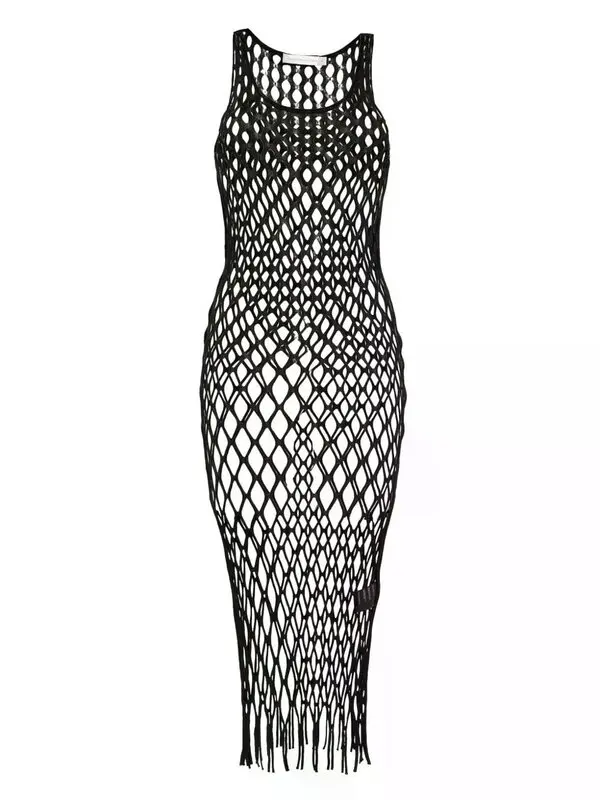 Christopher Esber Mesh-knitted Tank Dress - Black