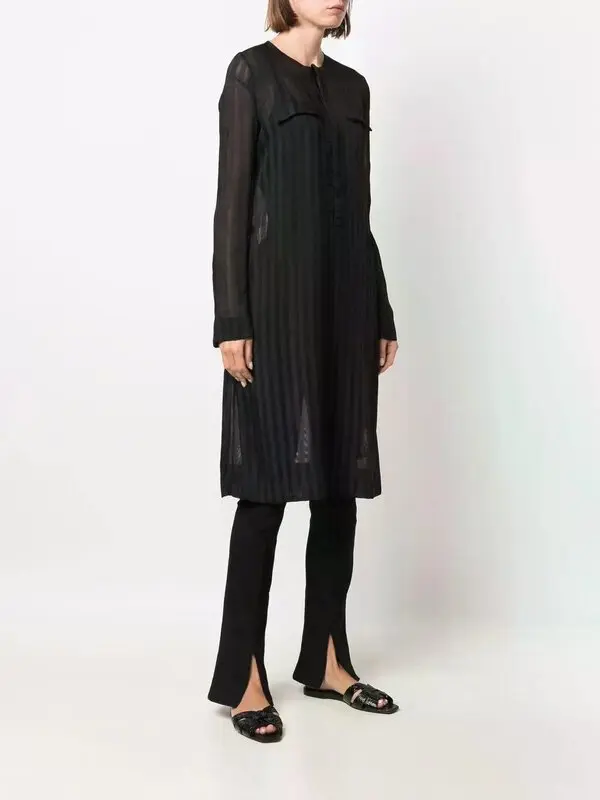 SAPIO Striped Sheer Oversized T-shirt