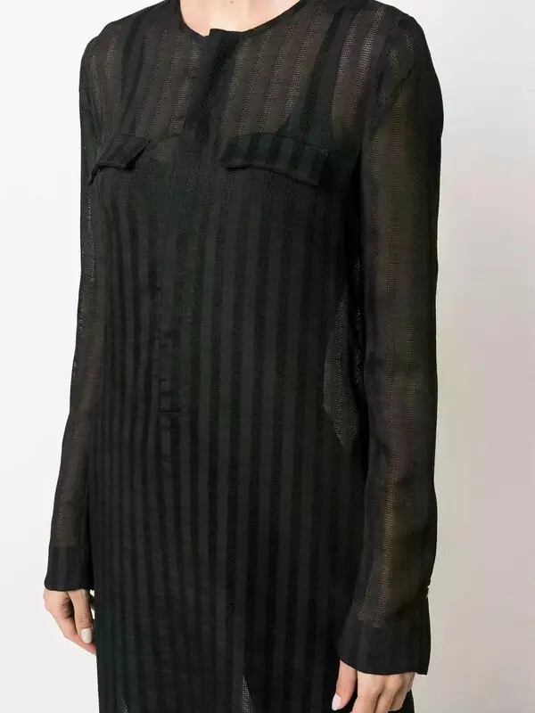 SAPIO Striped Sheer Oversized T-shirt