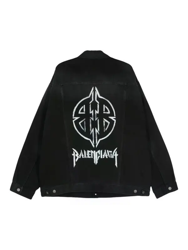 Balenciaga Logo-print Denim Jacket