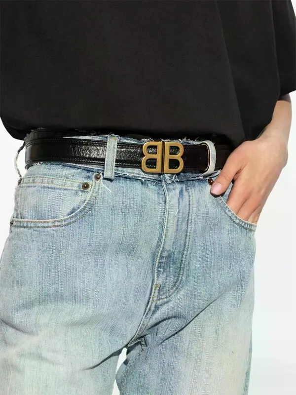 Balenciaga Bb Leather Belt