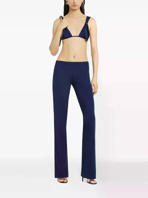 COURREGES Navy Bikini Set With Side Tie Detail