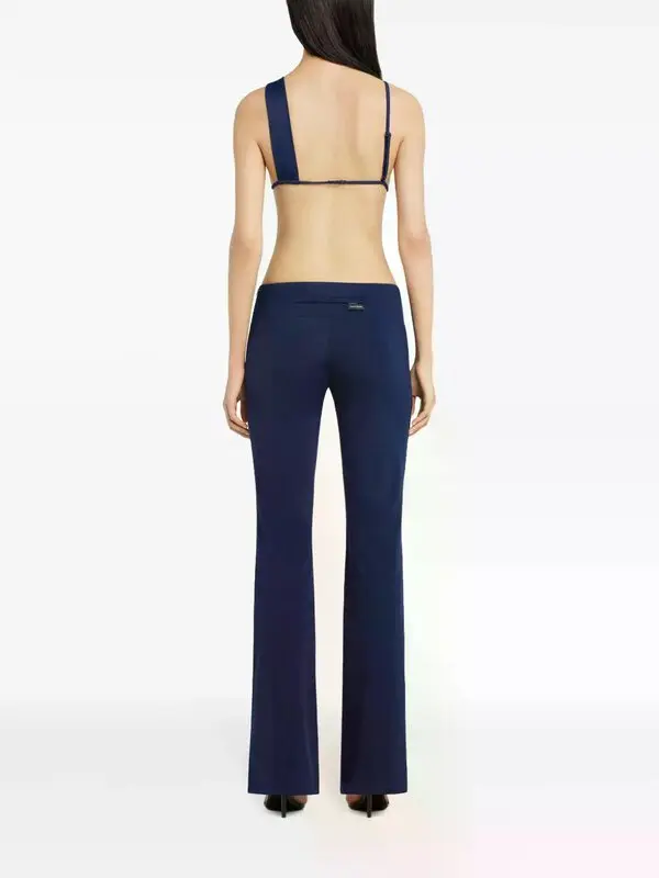 COURREGES Navy Bikini Set With Side Tie Detail
