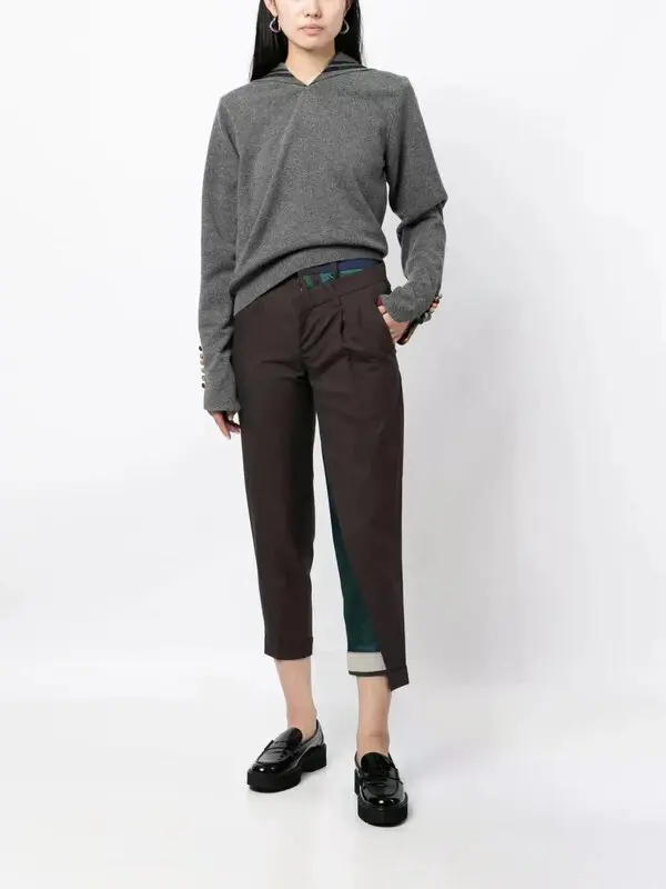 Kolor High-waisted Cropped Trousers