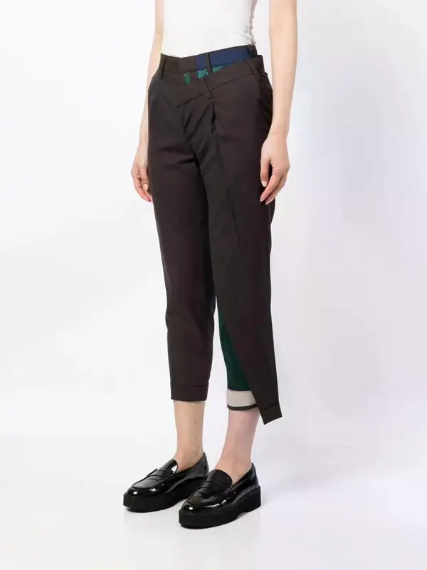 Kolor High-waisted Cropped Trousers