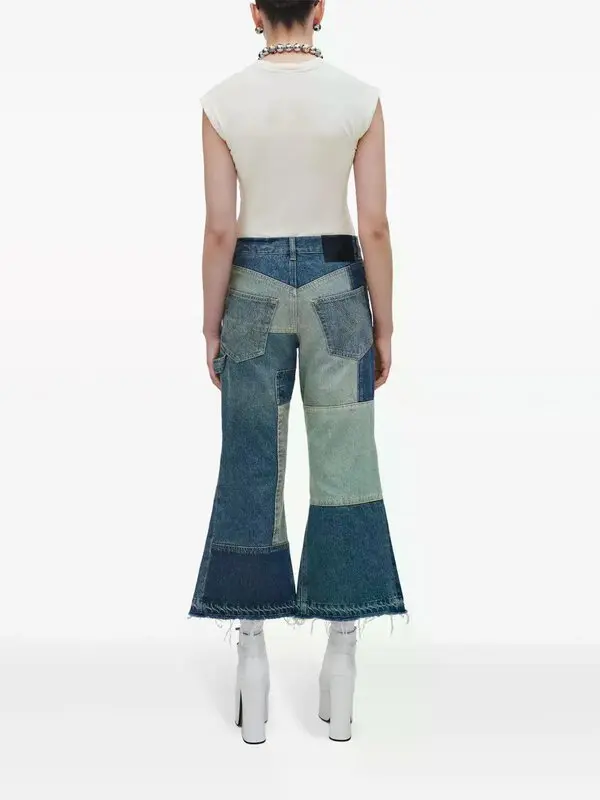 Marc Jacobs Patchwork Cropped Flared Jeans