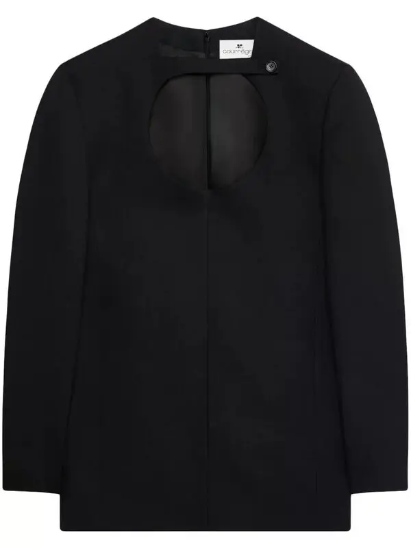 COURREGES Cut-out Virgin-wool Minidress