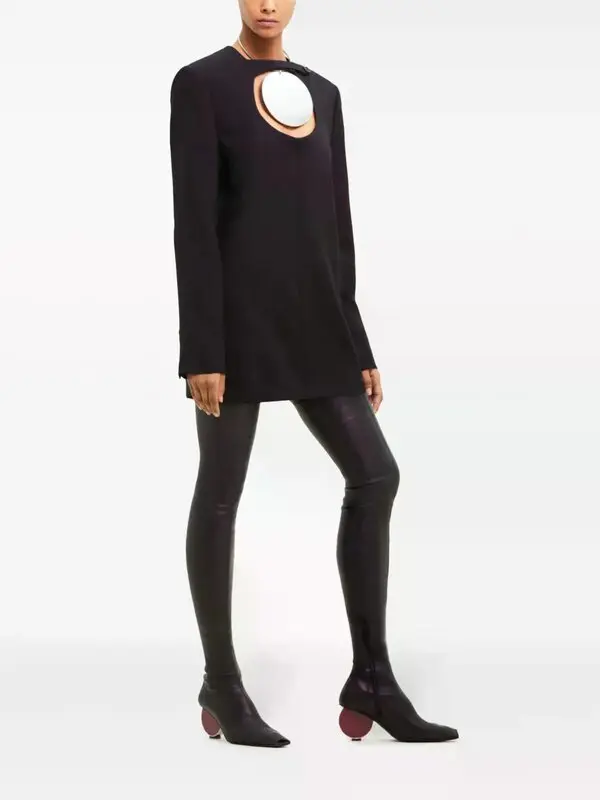 COURREGES Cut-out Virgin-wool Minidress