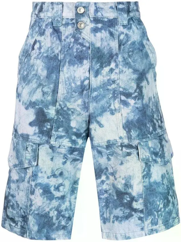 MARANT Bleached-effect Cargo Shorts