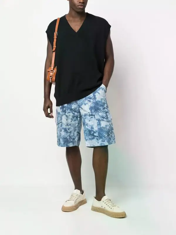 MARANT Bleached-effect Cargo Shorts