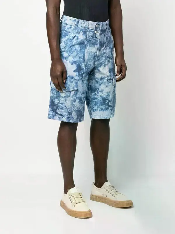 MARANT Bleached-effect Cargo Shorts