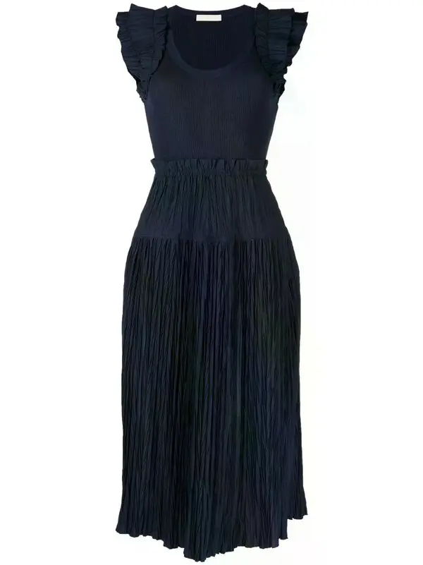 Ulla Johnson Virginia Pleated Midi Dress