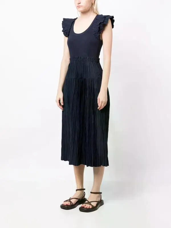 Ulla Johnson Virginia Pleated Midi Dress
