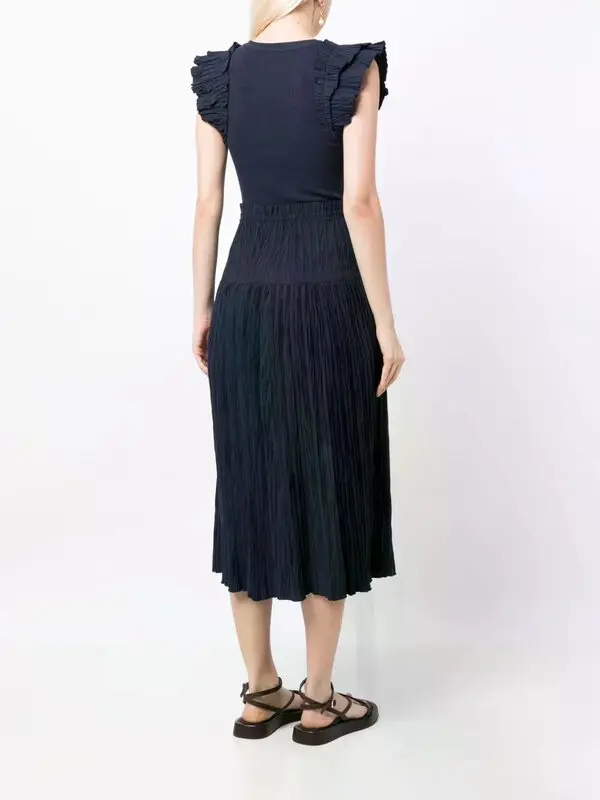 Ulla Johnson Virginia Pleated Midi Dress
