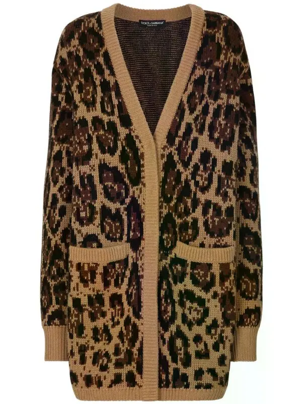 Dolce & Gabbana Leopard-print V-neck Cardigan