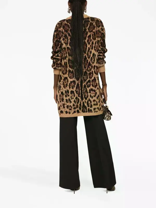 Dolce & Gabbana Leopard-print V-neck Cardigan