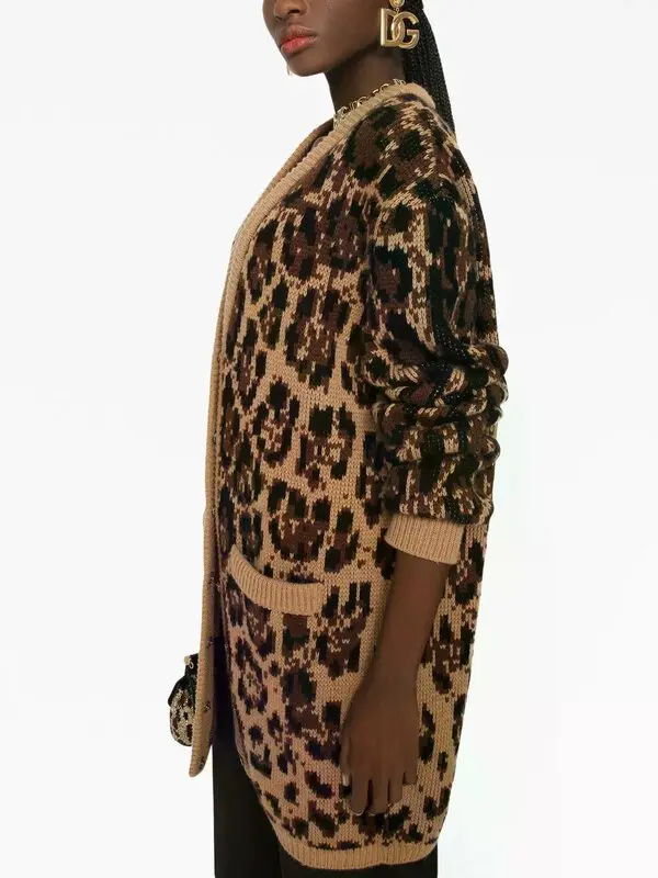 Dolce & Gabbana Leopard-print V-neck Cardigan