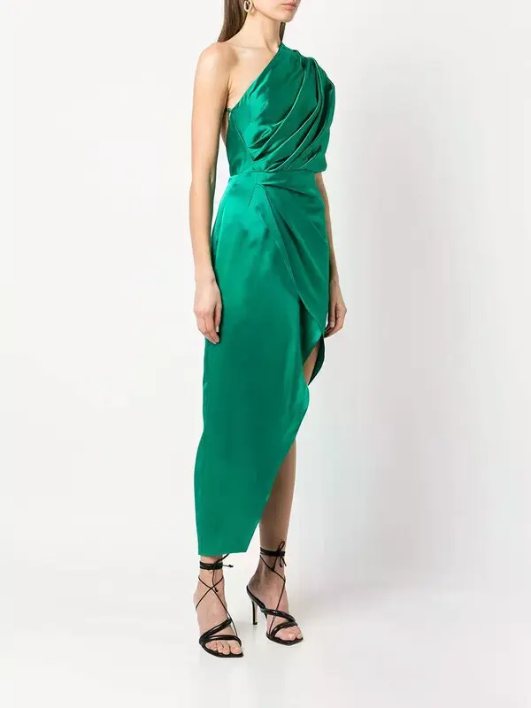 Michelle Mason Asymmetric Open-back Silk Dress