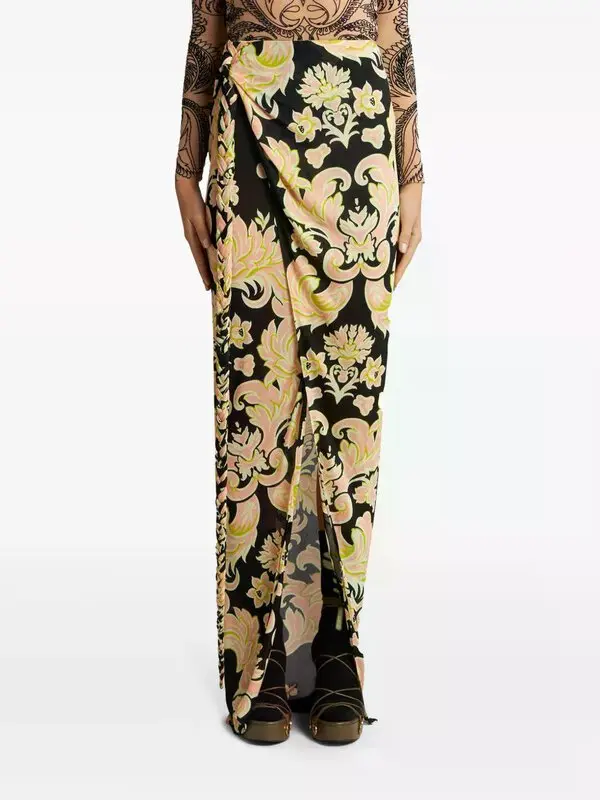 Etro Floral-print Sarong Skirt