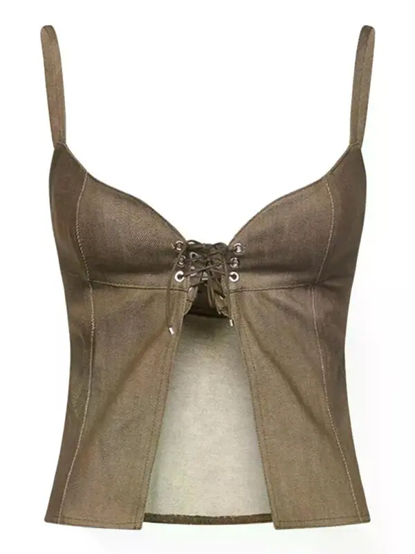 LUDOVIC DE SAINT SERNIN Sleeveless Sweetheart Neck Top