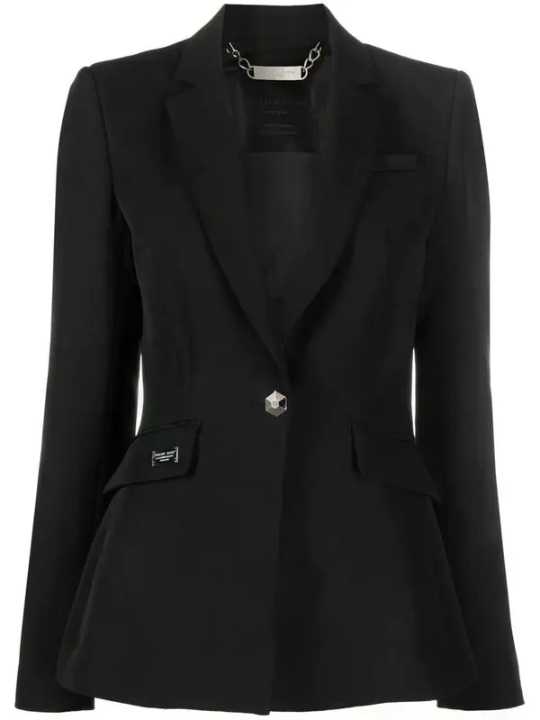 Philipp Plein Rhinestone-logo Single-breasted Blazer