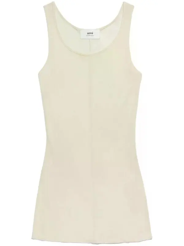 AMI Paris Scoop Neck Sleeveless Tank Top