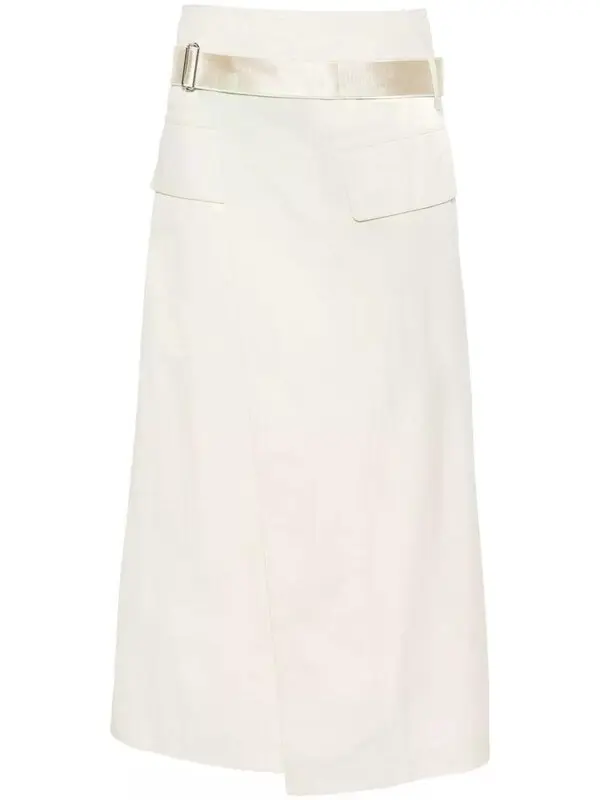 Helmut Lang Belted Wrap Midi Skirt