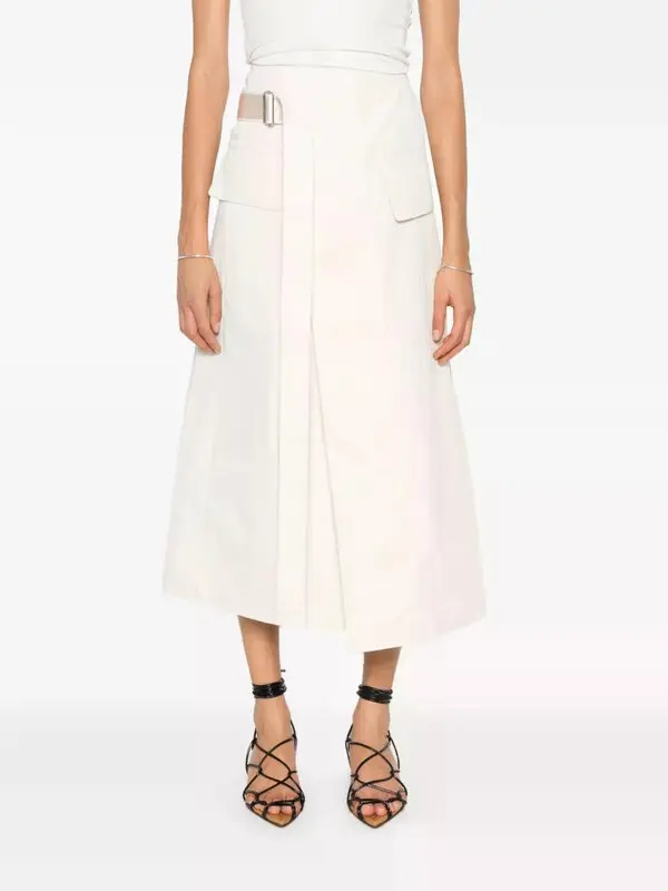 Helmut Lang Belted Wrap Midi Skirt
