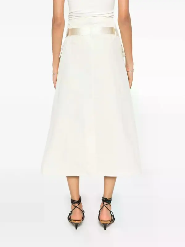 Helmut Lang Belted Wrap Midi Skirt