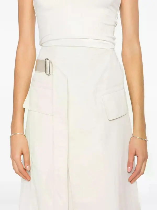 Helmut Lang Belted Wrap Midi Skirt