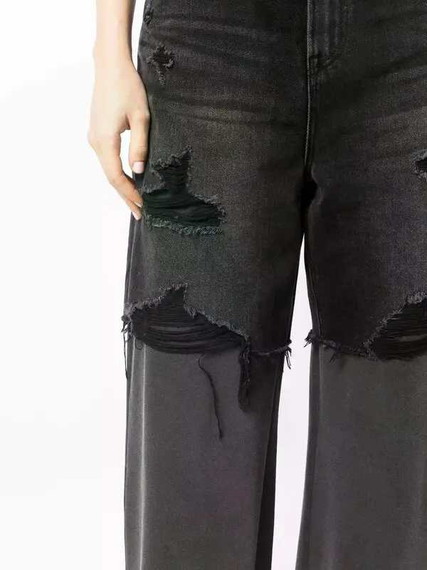 Goen.j Distressed Straight-leg Jeans