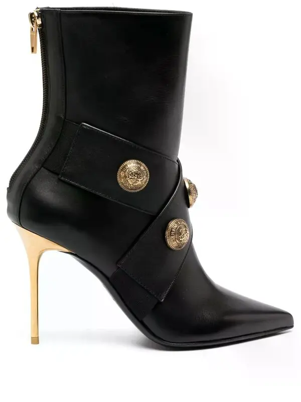 Balmain Pointed-toe Leather Boots