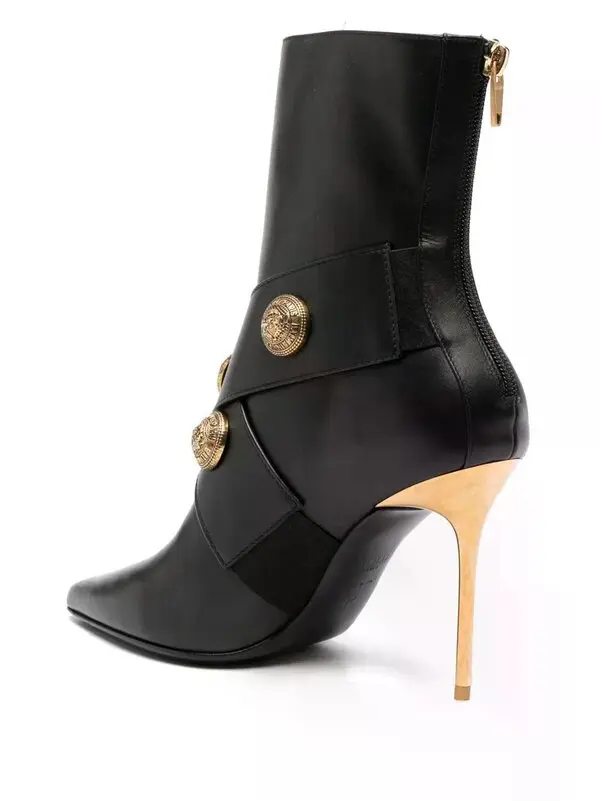 Balmain Pointed-toe Leather Boots