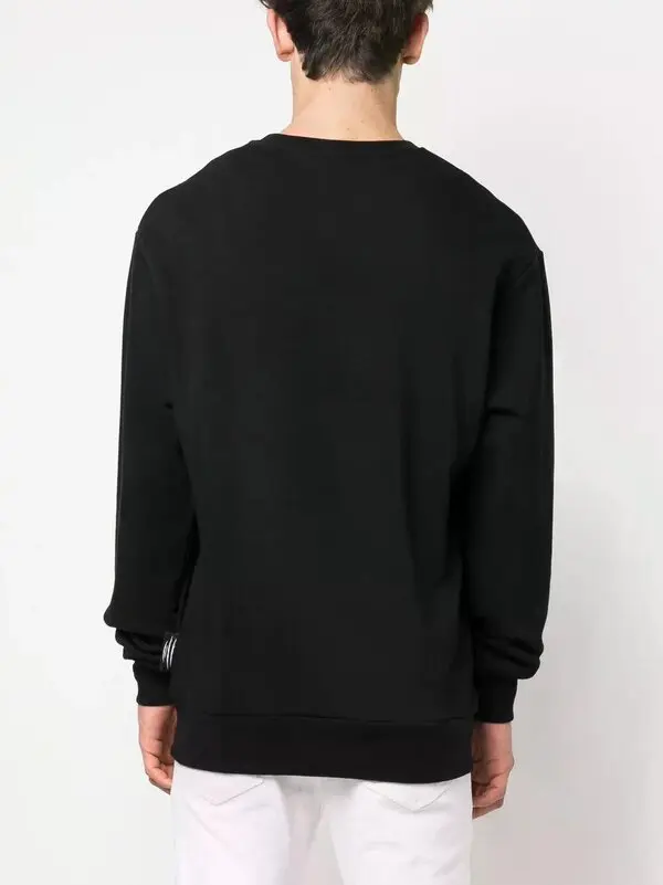 PLEIN SPORT Scratch-print Long-sleeved Sweatshirt