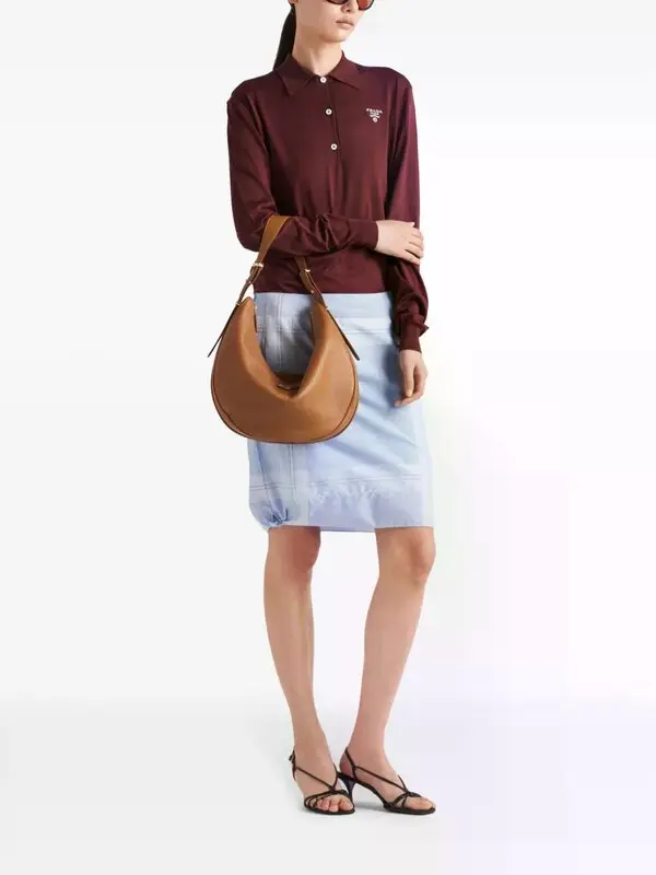Prada Checked Cotton Mini Skirt