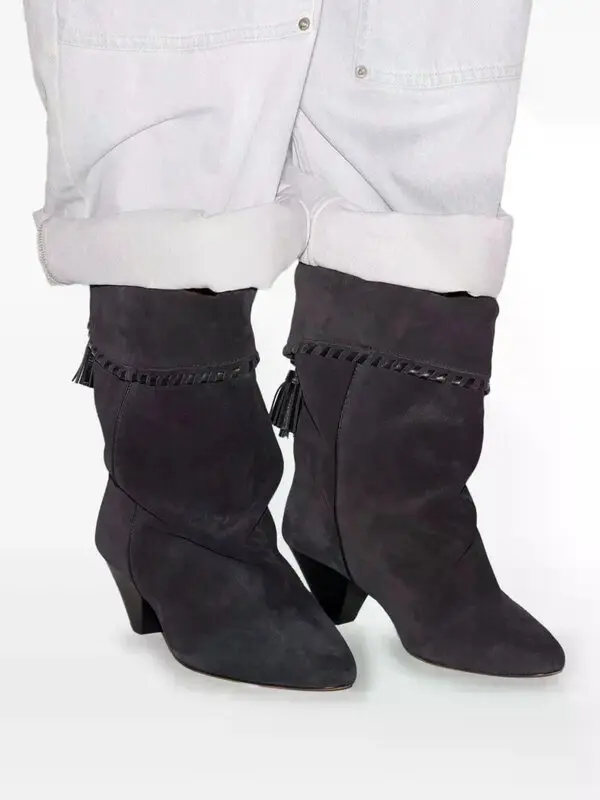 Isabel Marant Étoile Dalby Suede Calfskin Boots - Black