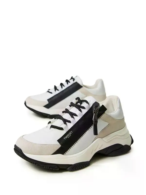 TWINSET Logo-print Calf Suede Sneakers