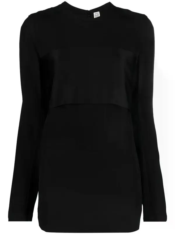 TOTEME Crepe-texture Long-sleeved Top