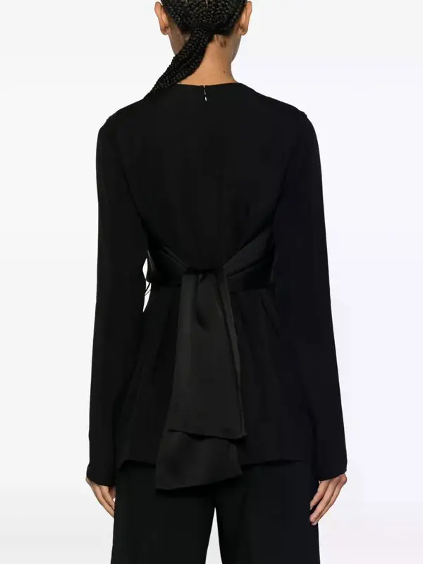 TOTEME Crepe-texture Long-sleeved Top